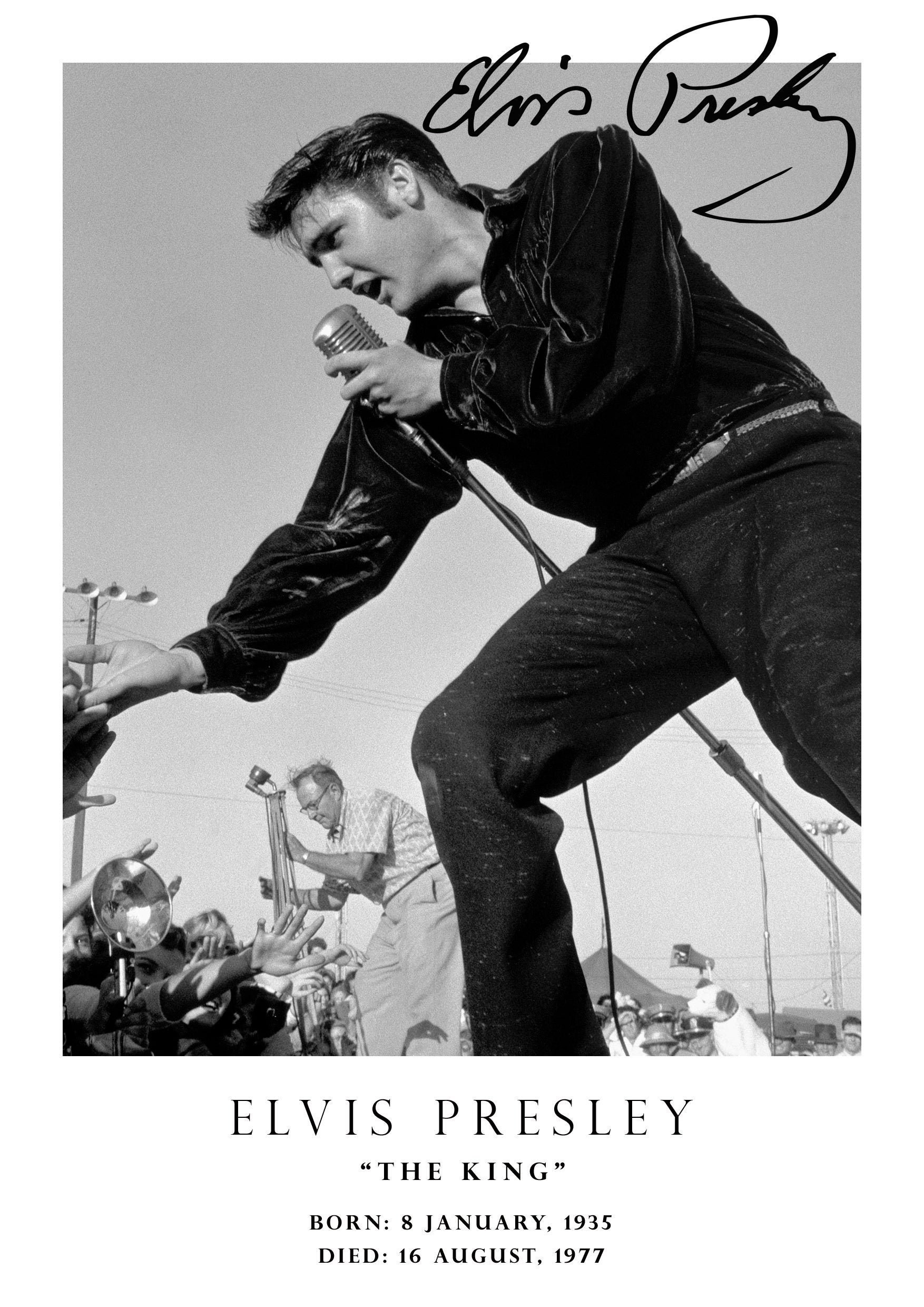 Elvis Presley Poster Wall Art Tribute Memorabilia Signed Copy 110 A4 29