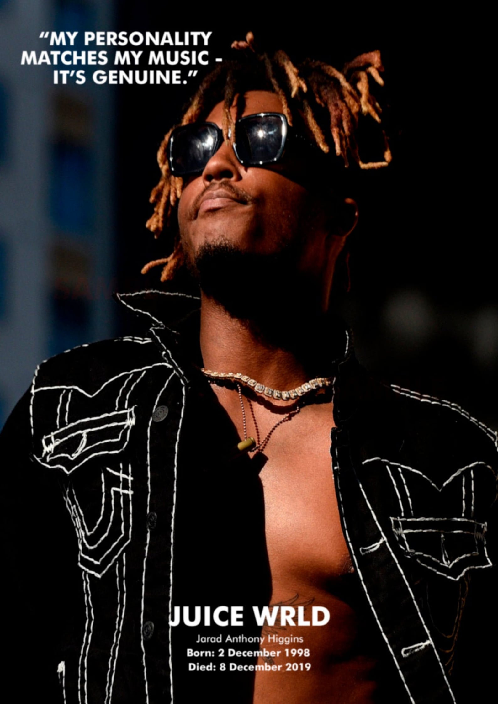 Juice Wrld Poster 8 American Rapper 2 December 1998 8 December 2019 A4 ...