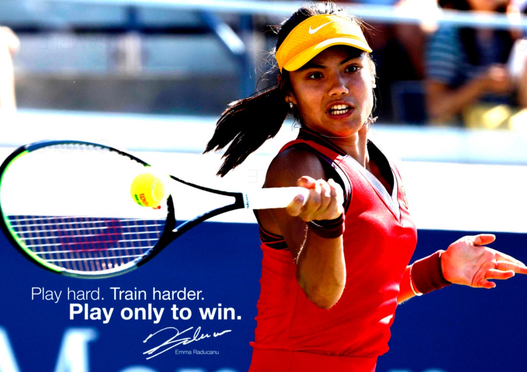 Emma Raducanu Poster Motivational Inspirational Quotes Print Tennis ...