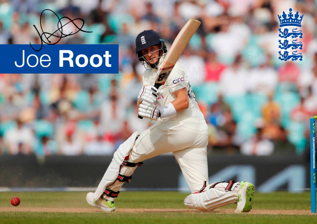 Joe Root Poster Cricket Wall Art - Signed (COPY) #1 (A4 29.7 X 21cm) or ...