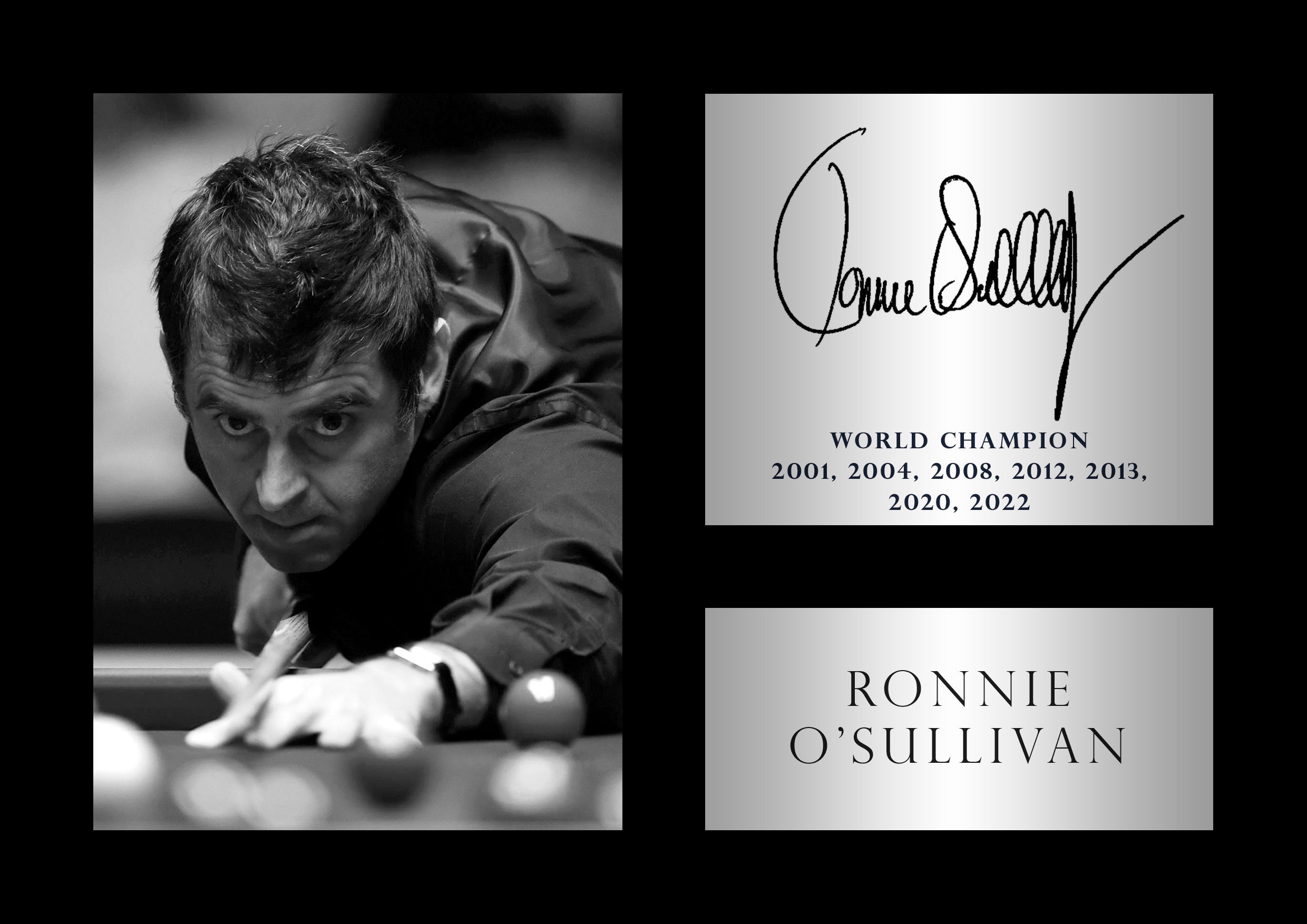 Ronnie O'sullivan Poster 2022 World Champion Memorabilia Wall Art ...