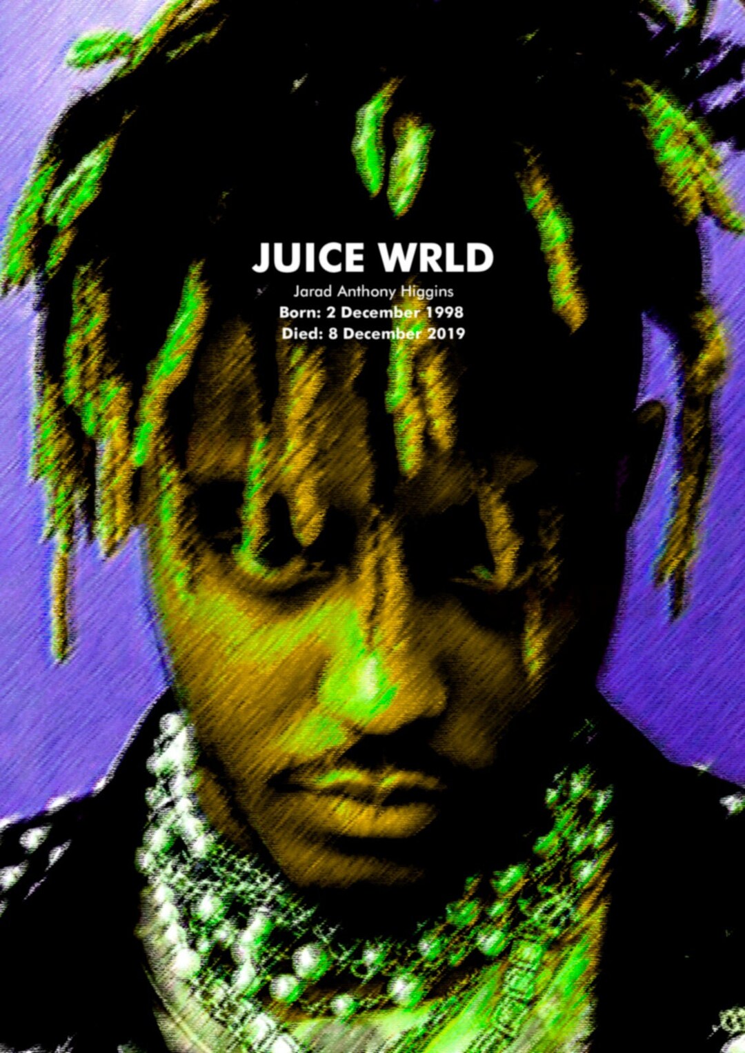 Juice Wrld Tribute Poster 3 American Rapper 2 December 1998 8 December ...