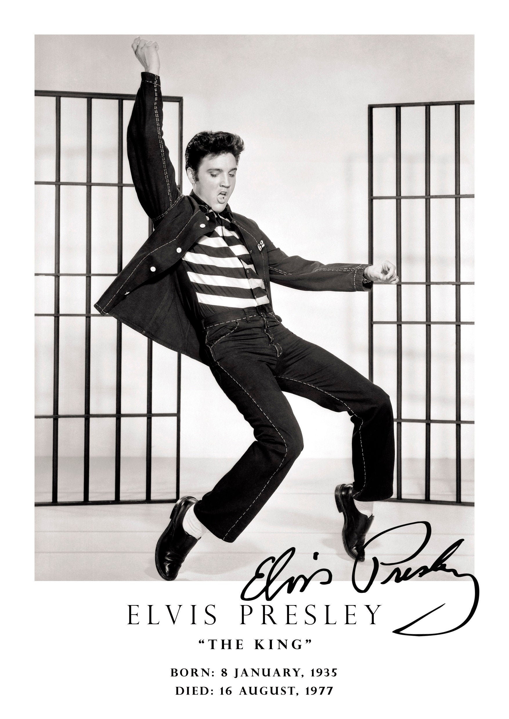 Elvis Presley Poster Wall Art Tribute Memorabilia Signed Etsy