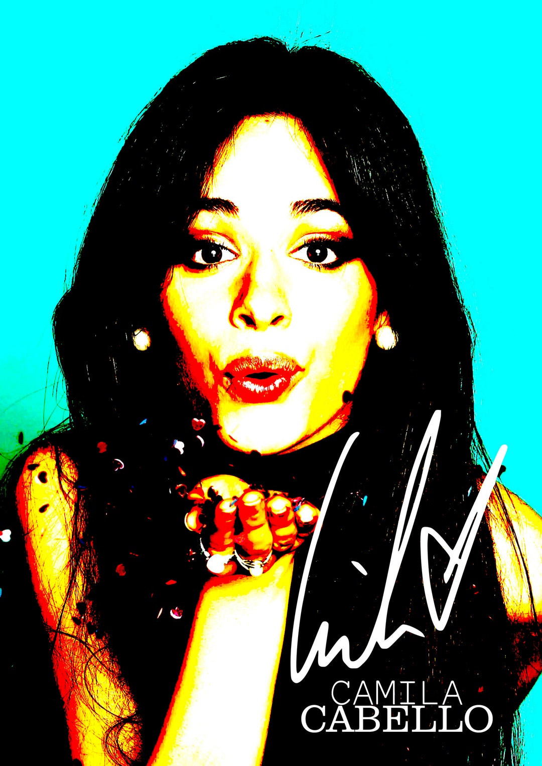 Camila Cabello Poster Wall Art Print Signed copy Memorabilia 1 A4 29.7 ...