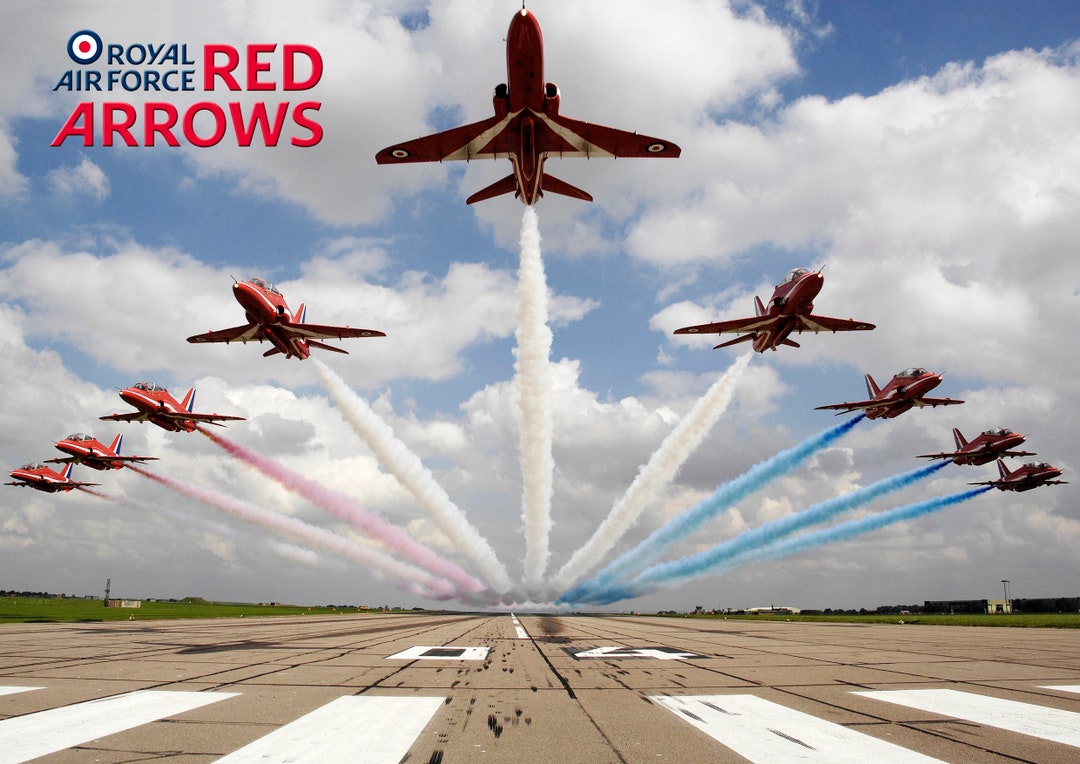 Red Arrows Print Poster Wall Art #22 RAF Red Arrows Posters - (A4 29.7 ...