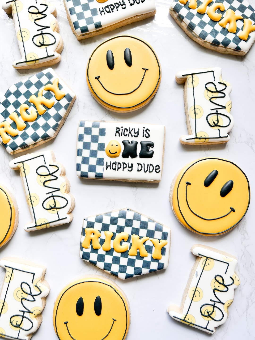 One Happy Dude Cookies / One Cool Dude Cookies / 1 Dozen - Etsy