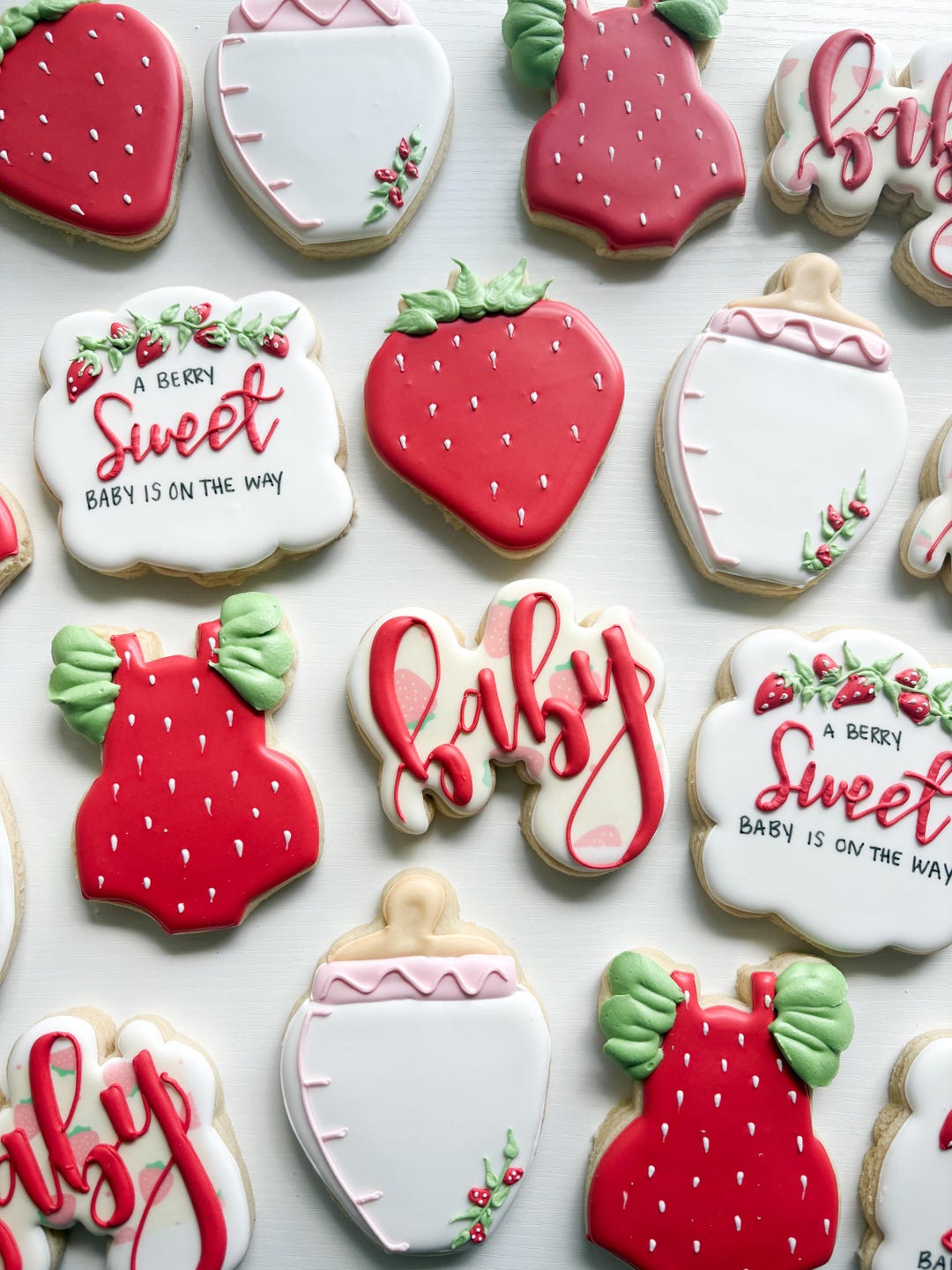 A Berry Sweet Baby is on the Way Cookies / 1 Dozen - Etsy
