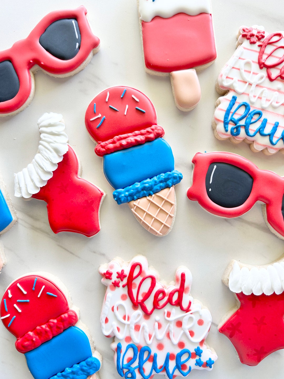 4th of July / Fourth of July Cookies Patriotic Cookout Red White and ...