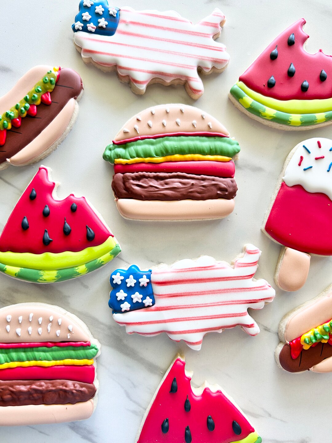 4th of July / Fourth of July Cookies Patriotic Cookout Red White and ...