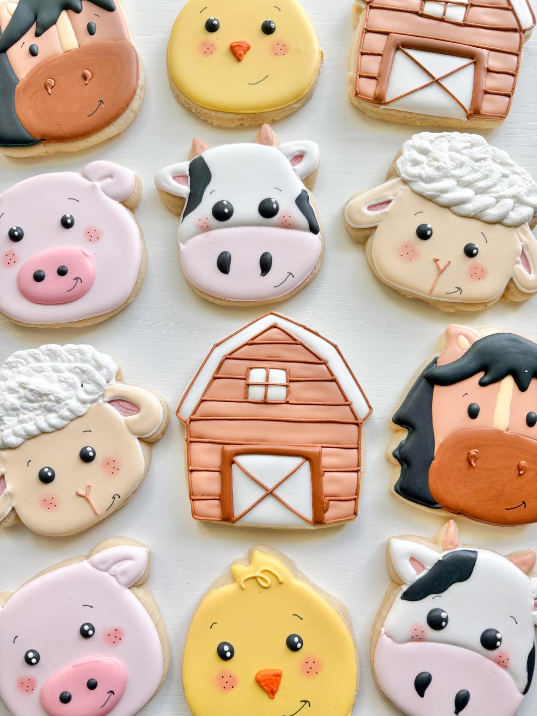 Farm Animal Cookies / 1 Dozen - Etsy