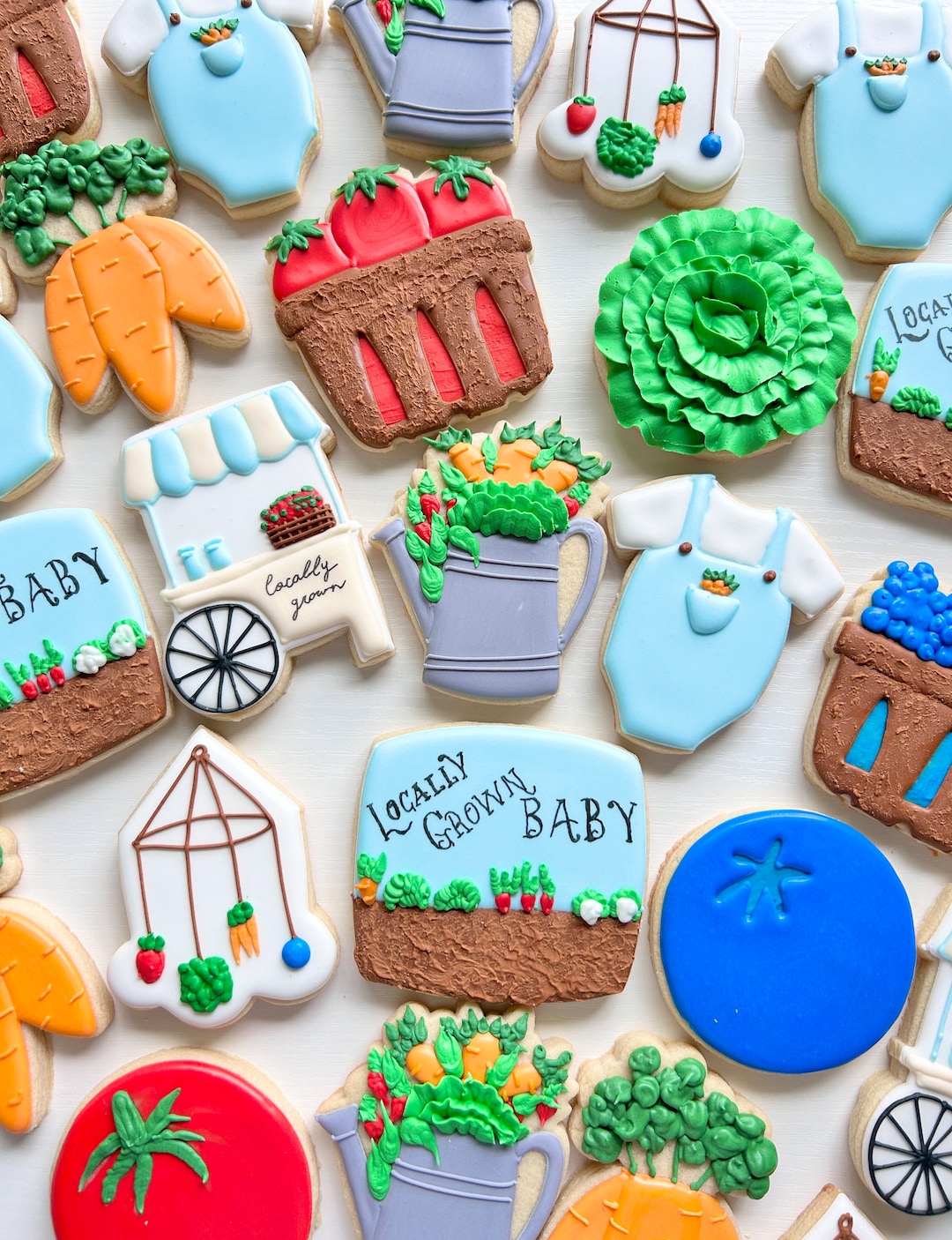 Locally Grown Baby Cookies / Locally Grown Baby Shower Cookies ...