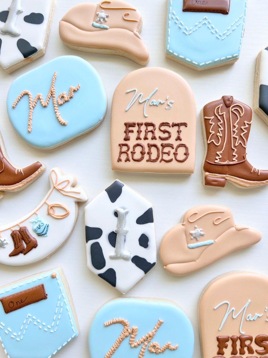 First Rodeo Birthday Custom Cookies 1 Dozen - Etsy