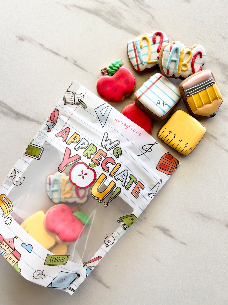 Teacher Appreciation Cookies / Back to School Mini Cookies - Etsy