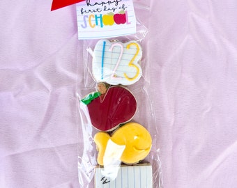 Personalized Back to School Backpack Paper and Pencil Sugar Cookies - Etsy