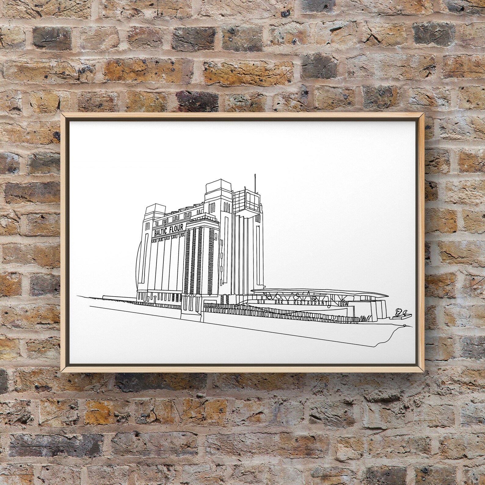 The Baltic, Gateshead Line Drawing - Etsy