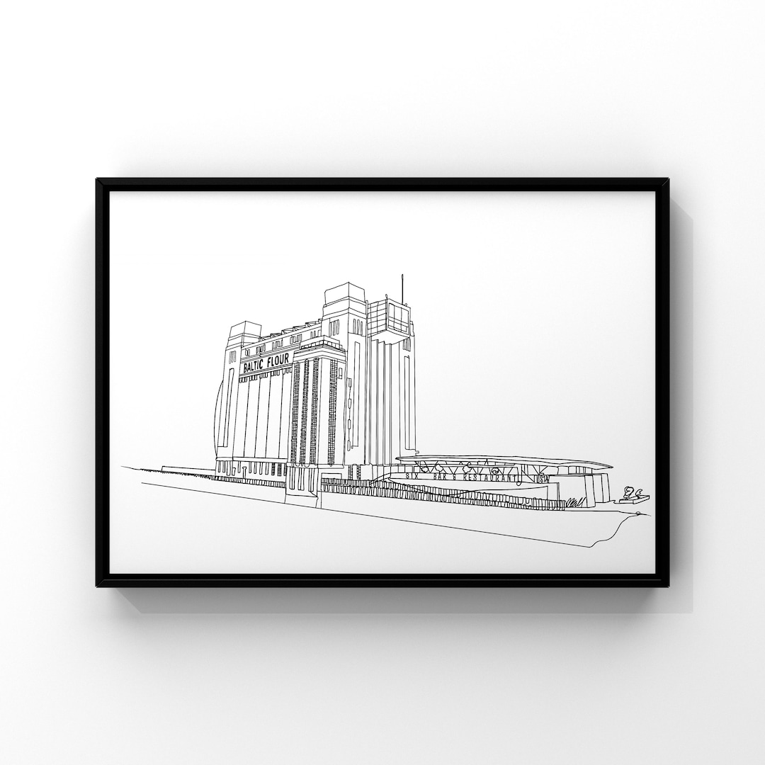 The Baltic, Gateshead Line Drawing - Etsy