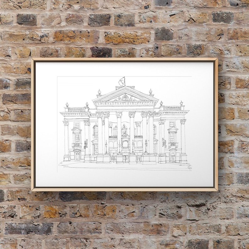Theatre Royal, Newcastle Line Drawing - Etsy