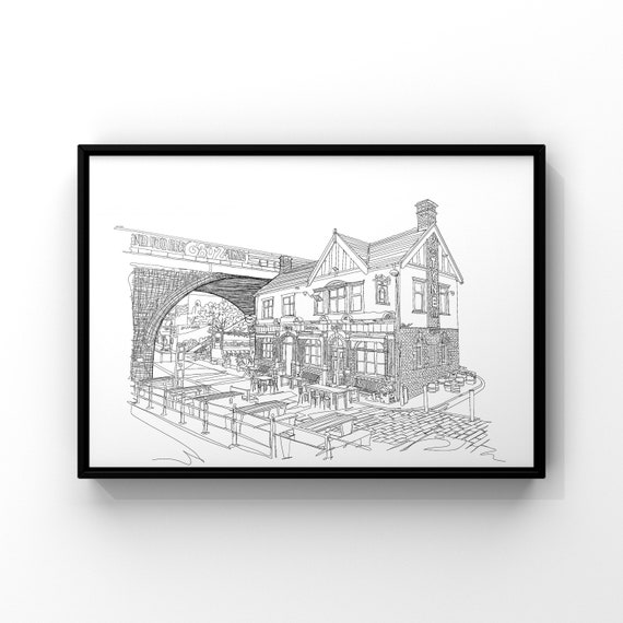 The Tyne Bar Newcastle Line Drawing - Etsy