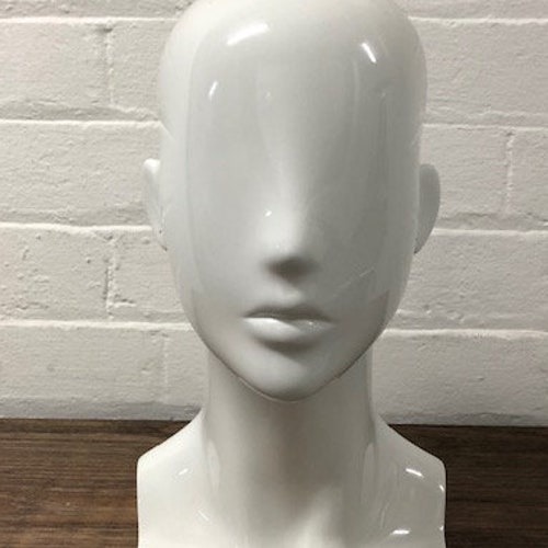 Female Mannequin Head Gloss White | Etsy