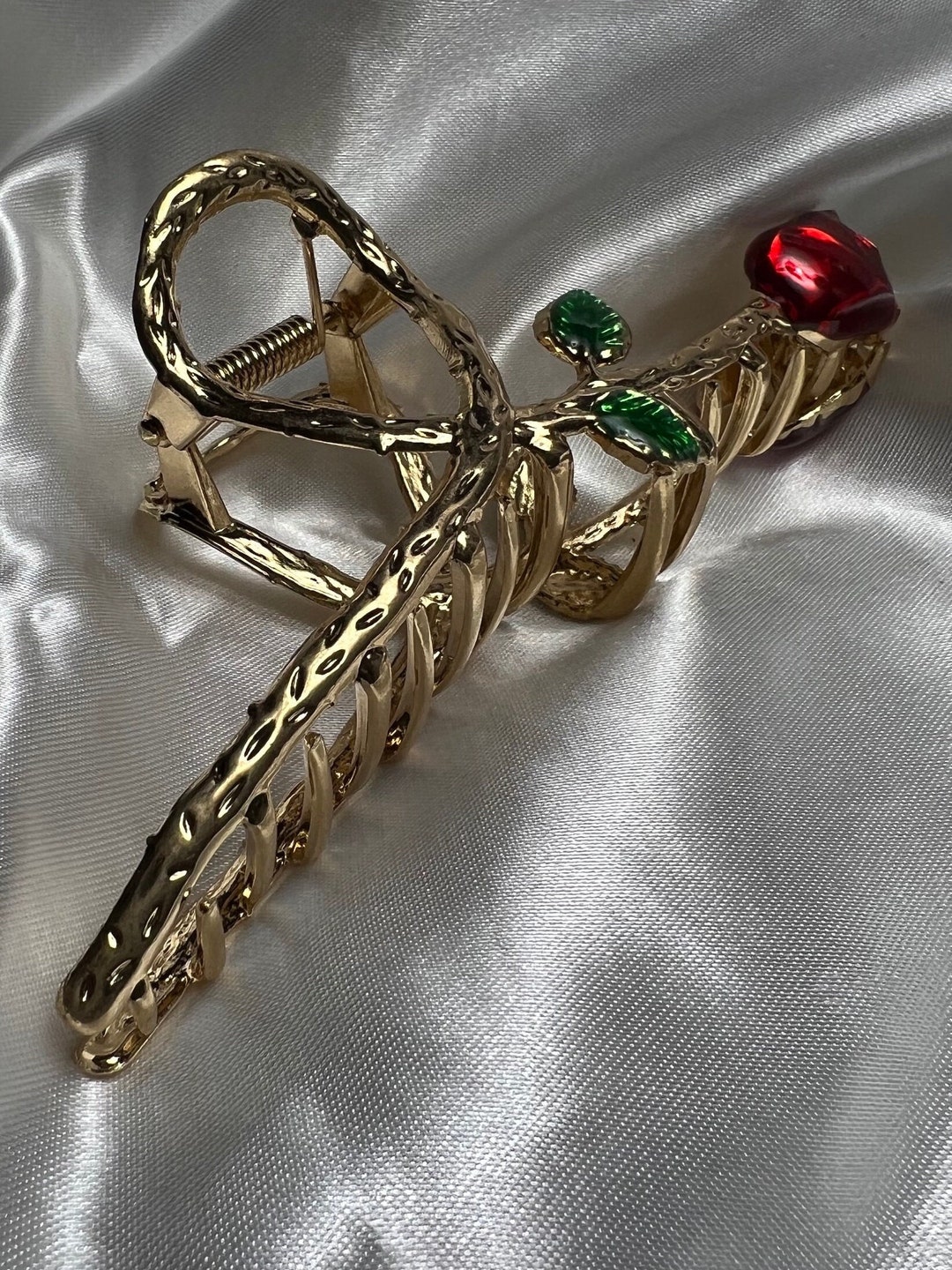 Rose Hair Claw Clip Metal Hair Clip Flower Hair Claw Clip Hair Barrette ...