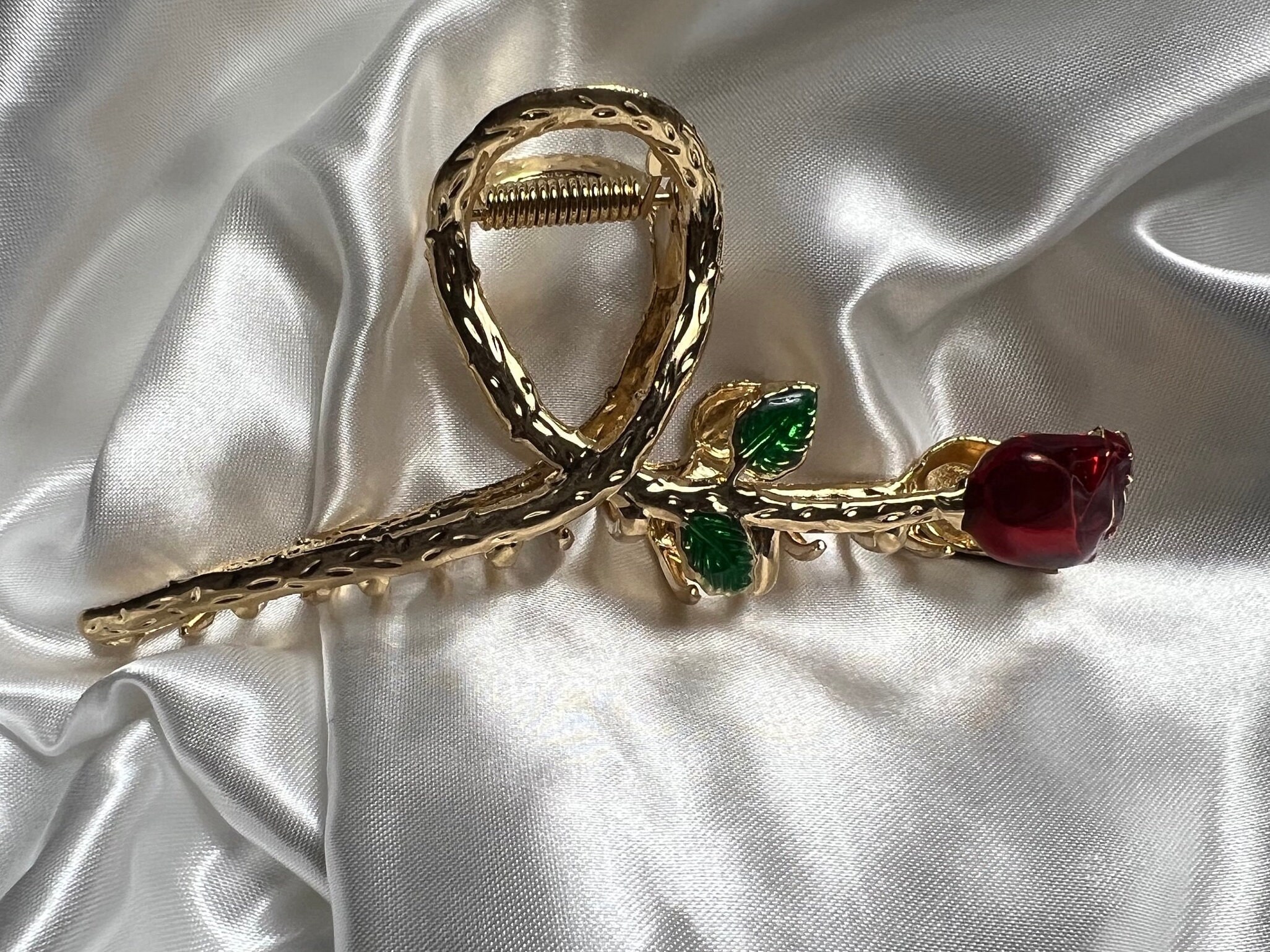 Rose Hair Claw Clip Metal Hair Clip Flower Hair Claw Clip Hair Barrette ...