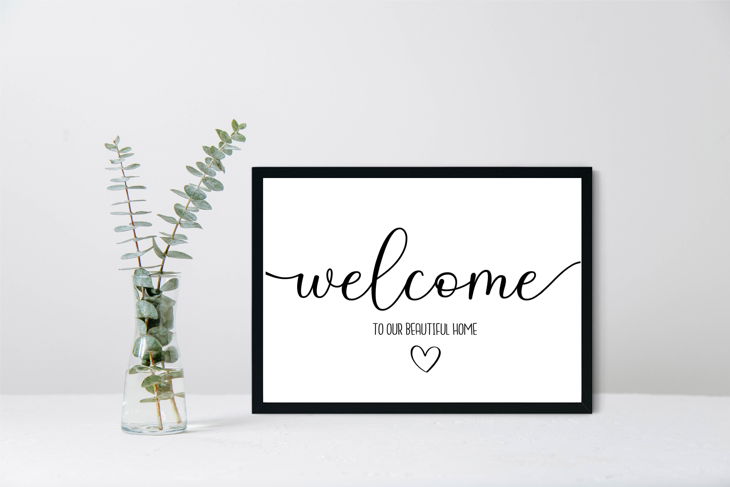 Welcome to Our Home A4 Print Landscape A4 Framed Print | Etsy UK