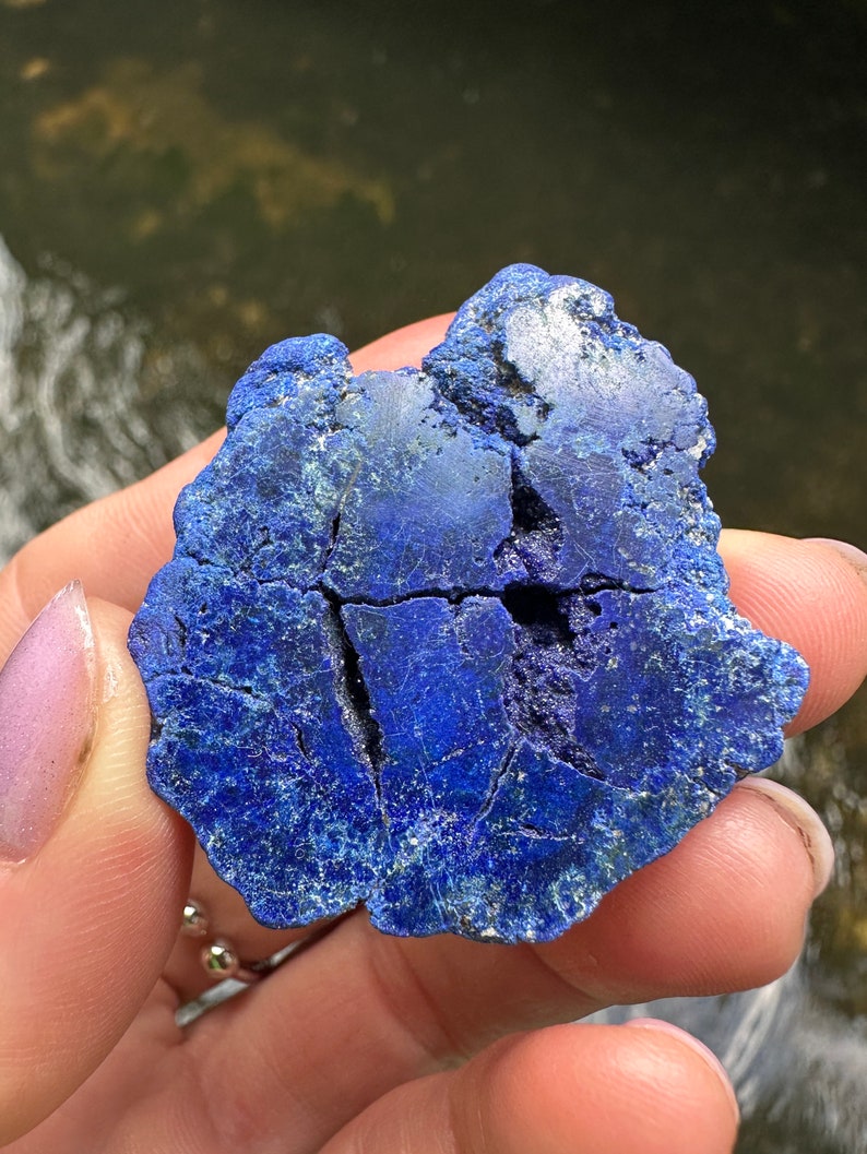 Azurite Geode, Raw Stone, Dotted With Lots of Crystals, Lithotherapy ...