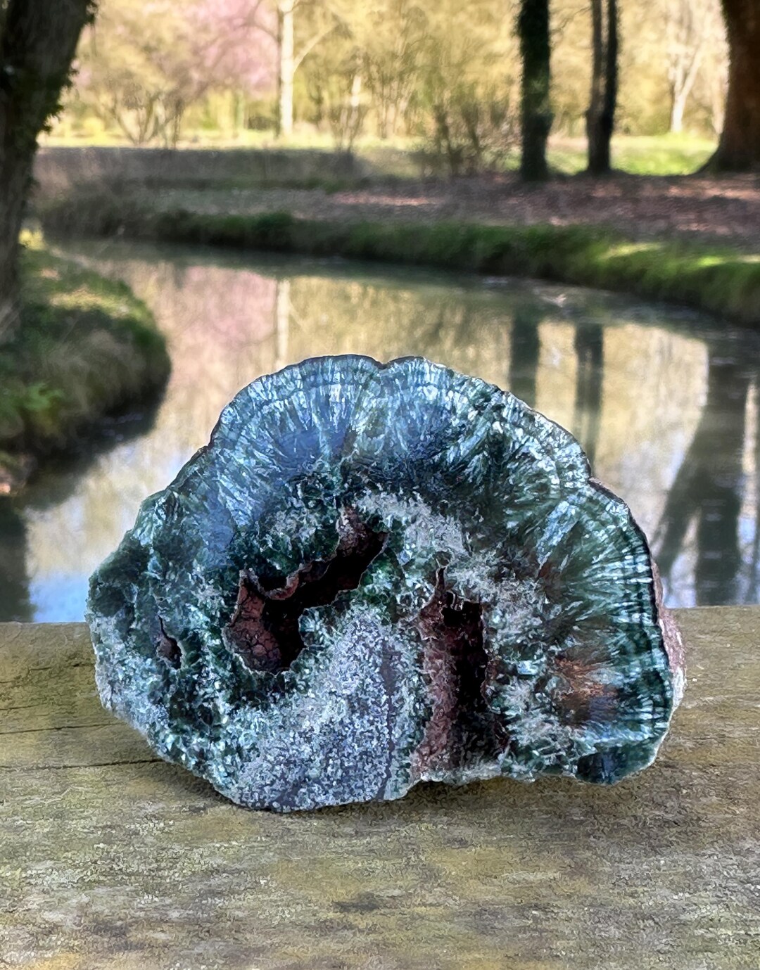 Géode Séraphinite, Pierre Naturelle Rare, Lithothérapie, Méditation ...