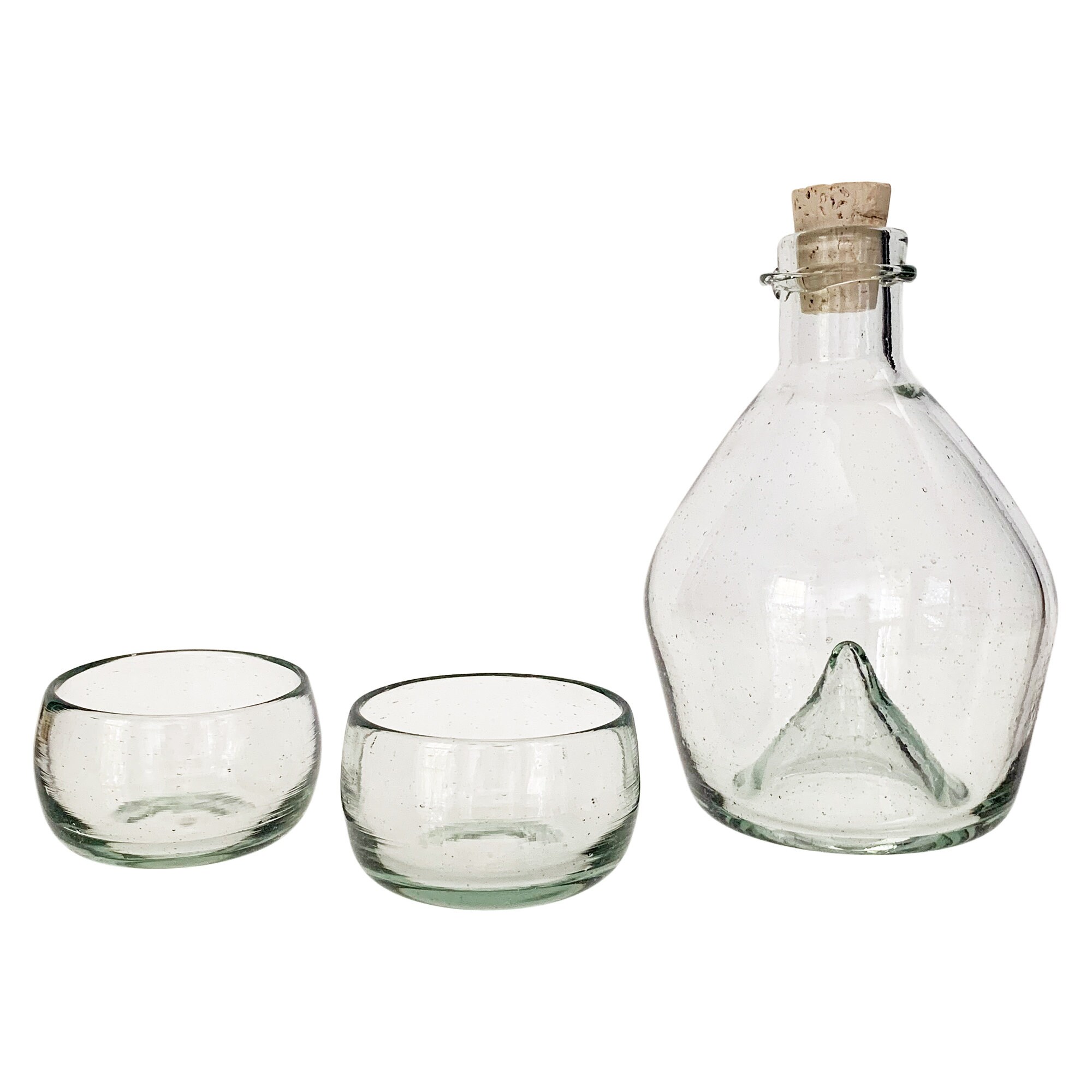 Handblown Recycled Glass Copitas Set for Mezcal or Tequila | Includes ...