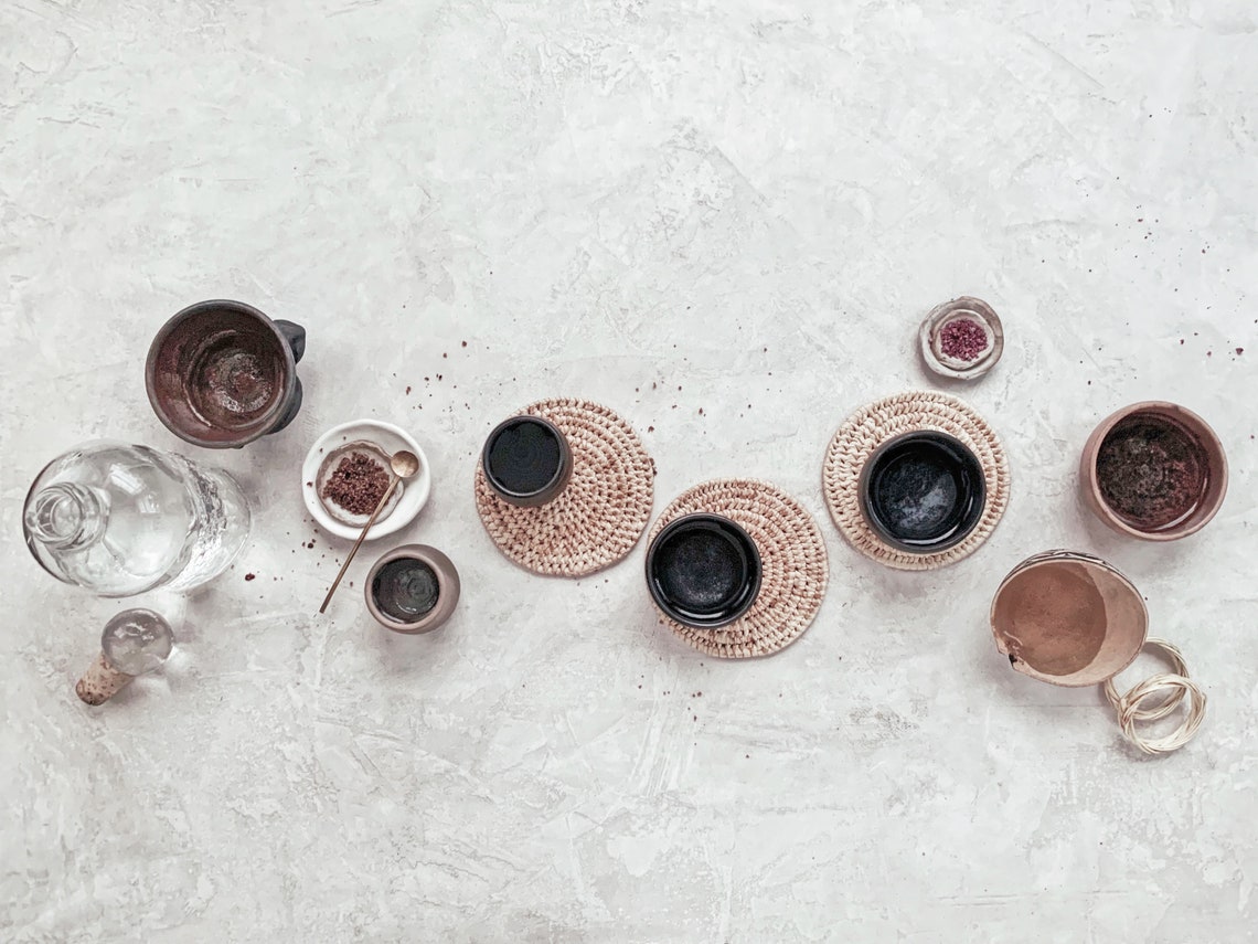 Black Clay Mezcal Copitas Wide Mouth Mezcal Cups Barro | Etsy