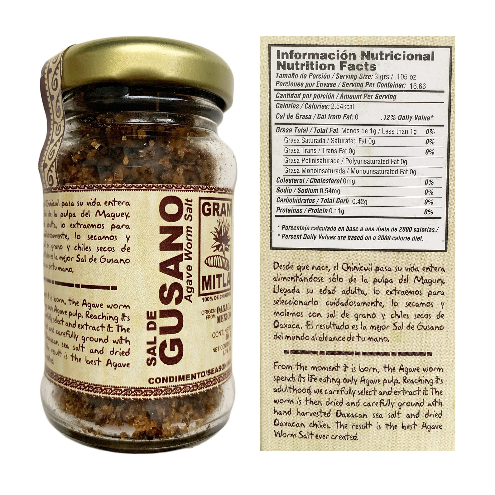 Gran Mitla Sal De Gusano Mezcal Salt Agave Worm Salt 50g - Etsy