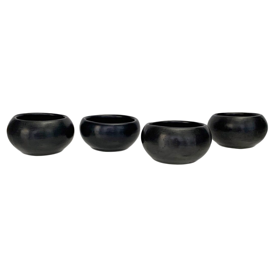 Round Black Clay Mezcal Copitas | Wide Mouth, 3oz Capacity | Mezcal ...