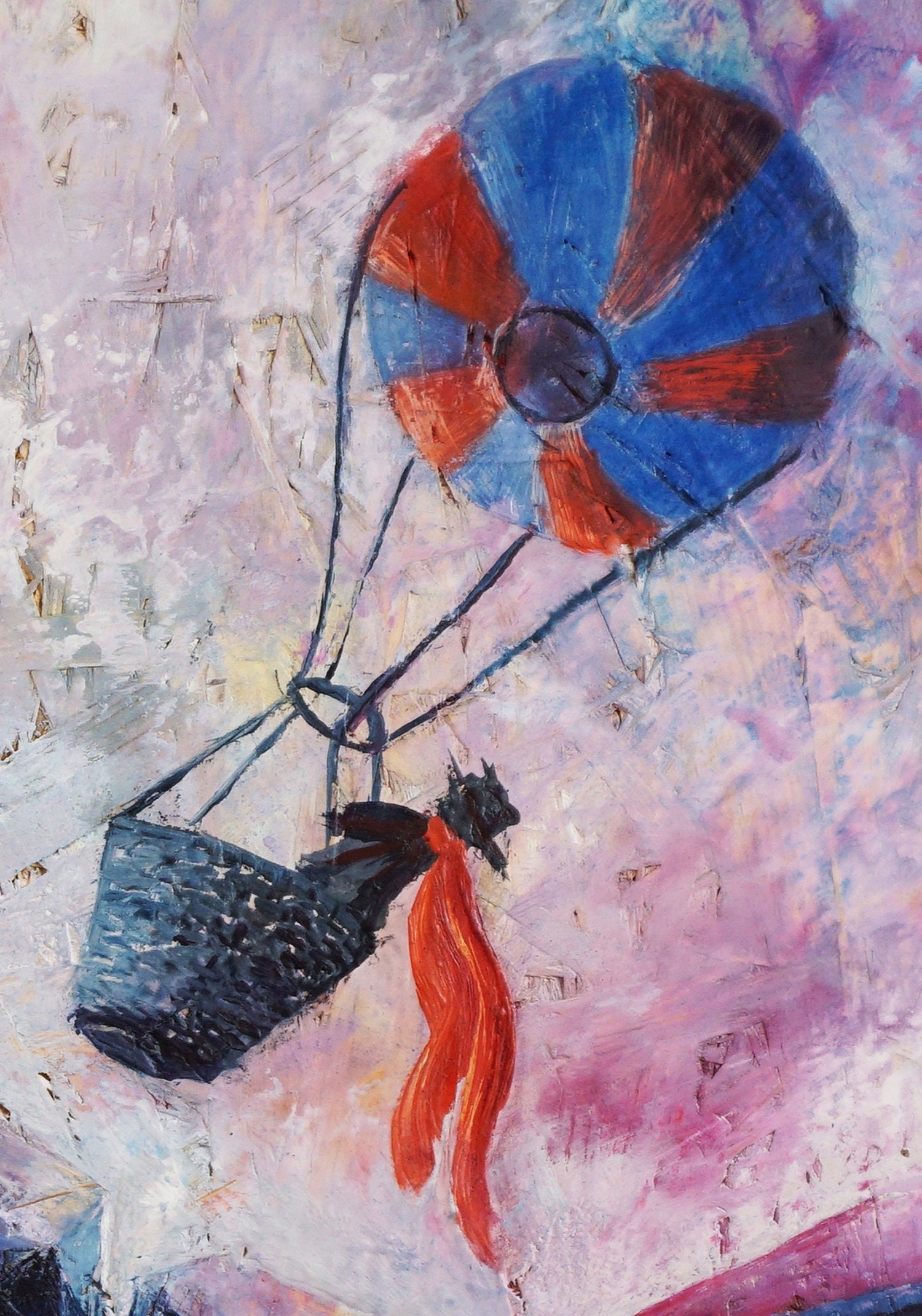 Airly Encaustic Surrealist Painting Wall Decoration Handmade Gift ...