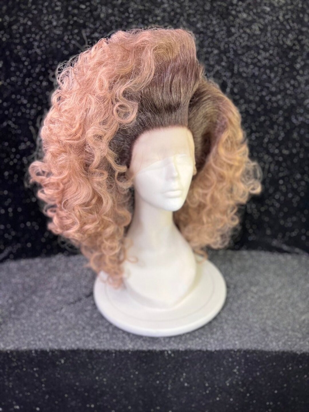 Extra Curly Hairstyle Single Wig Synthetic Custom Wig Styled Lace Front ...