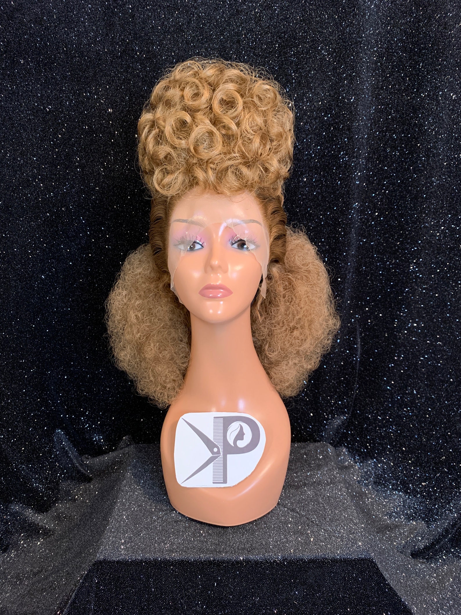 Curly Poodle Hairstyle Single Wig Synthetic Custom Wig - Etsy