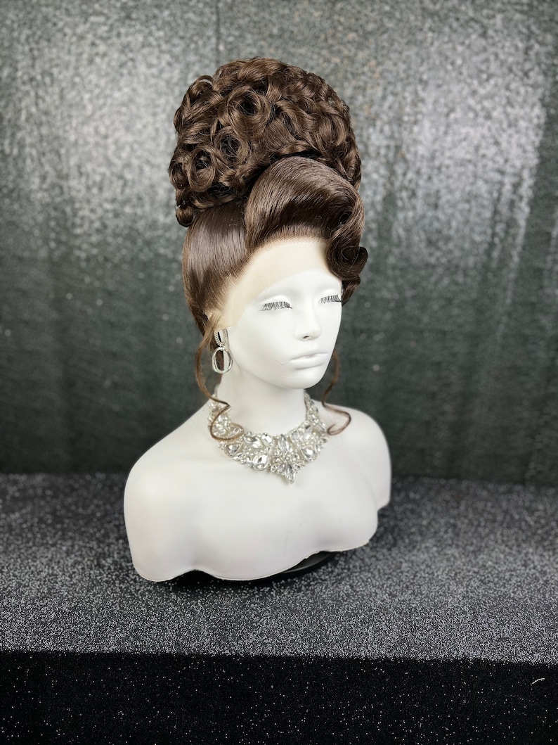 Drag Pageant Updo | High Curly Bun With Bang | Styled Lace Front Drag ...