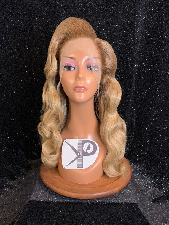 Styled Lace Front Drag Queen Wig Elegant Finger Wave | Etsy