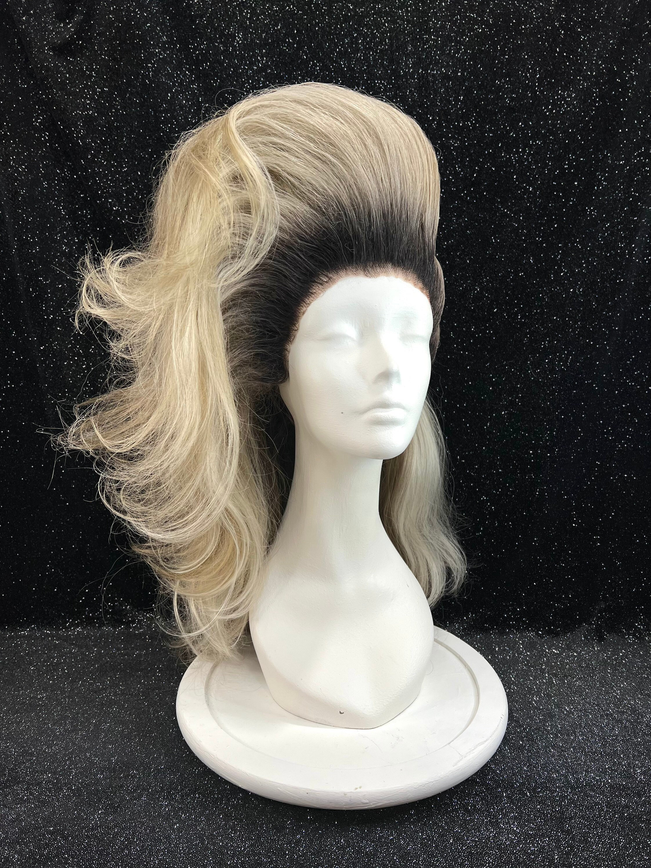 One Side Pulled Back Voluminous Wavy Wig Styled Lace Front - Etsy