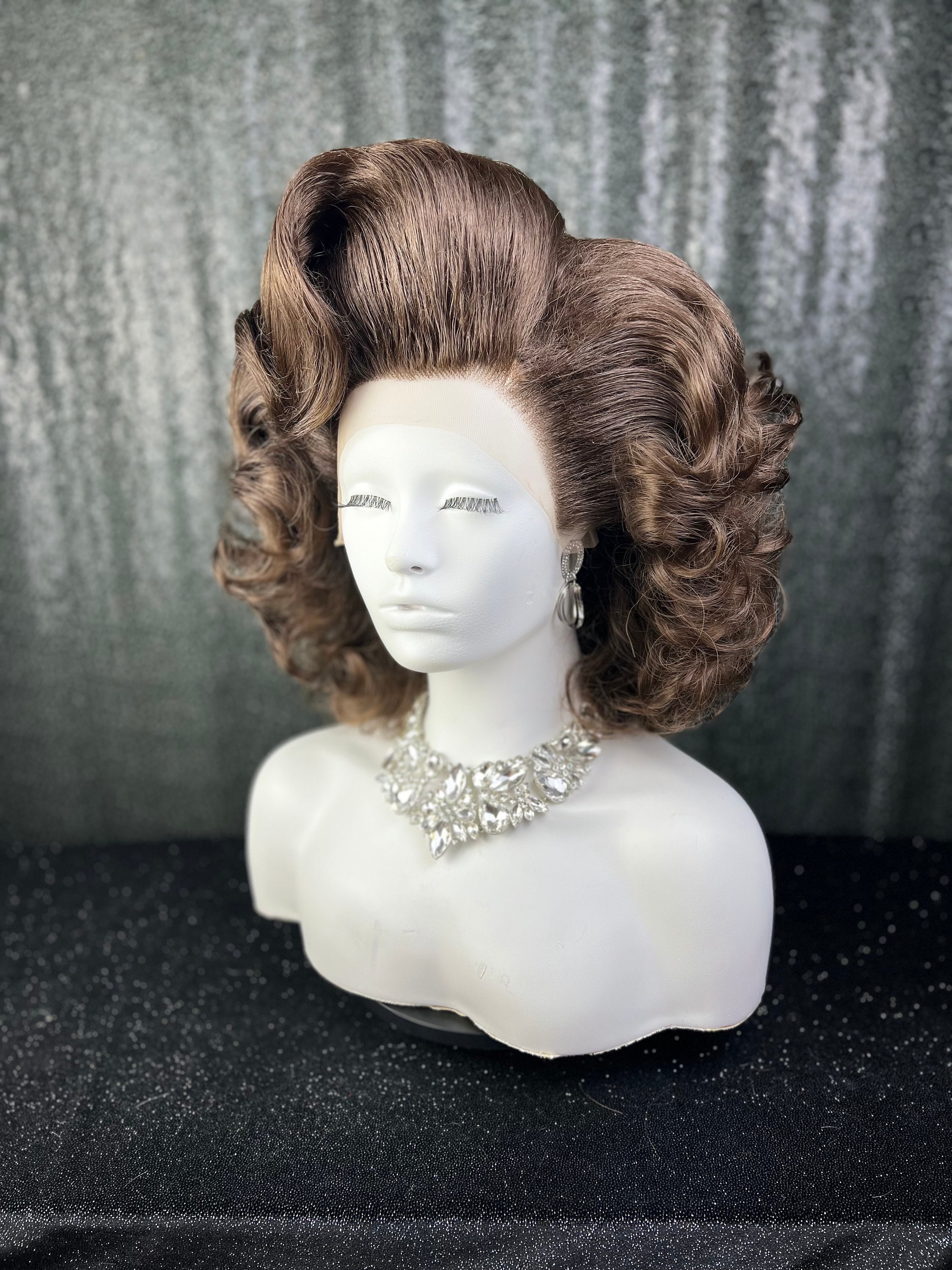 Vintage Hollywood Hairstyle | Styled Lace Front Drag Queen Wig | 1950’s ...