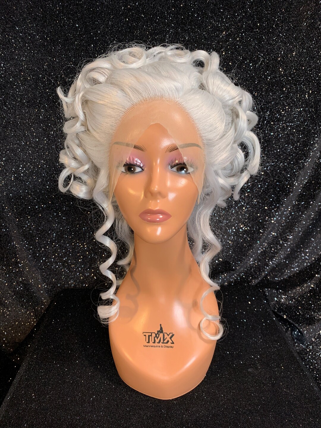Curly Updo Hairstyle Single Wig Synthetic Custom Wig Styled Lace Front ...