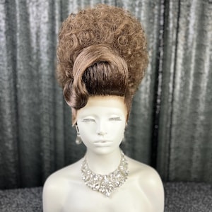 Big Curly Updo With Sculpted Bang | Styled Lace Front Drag Queen Wig ...