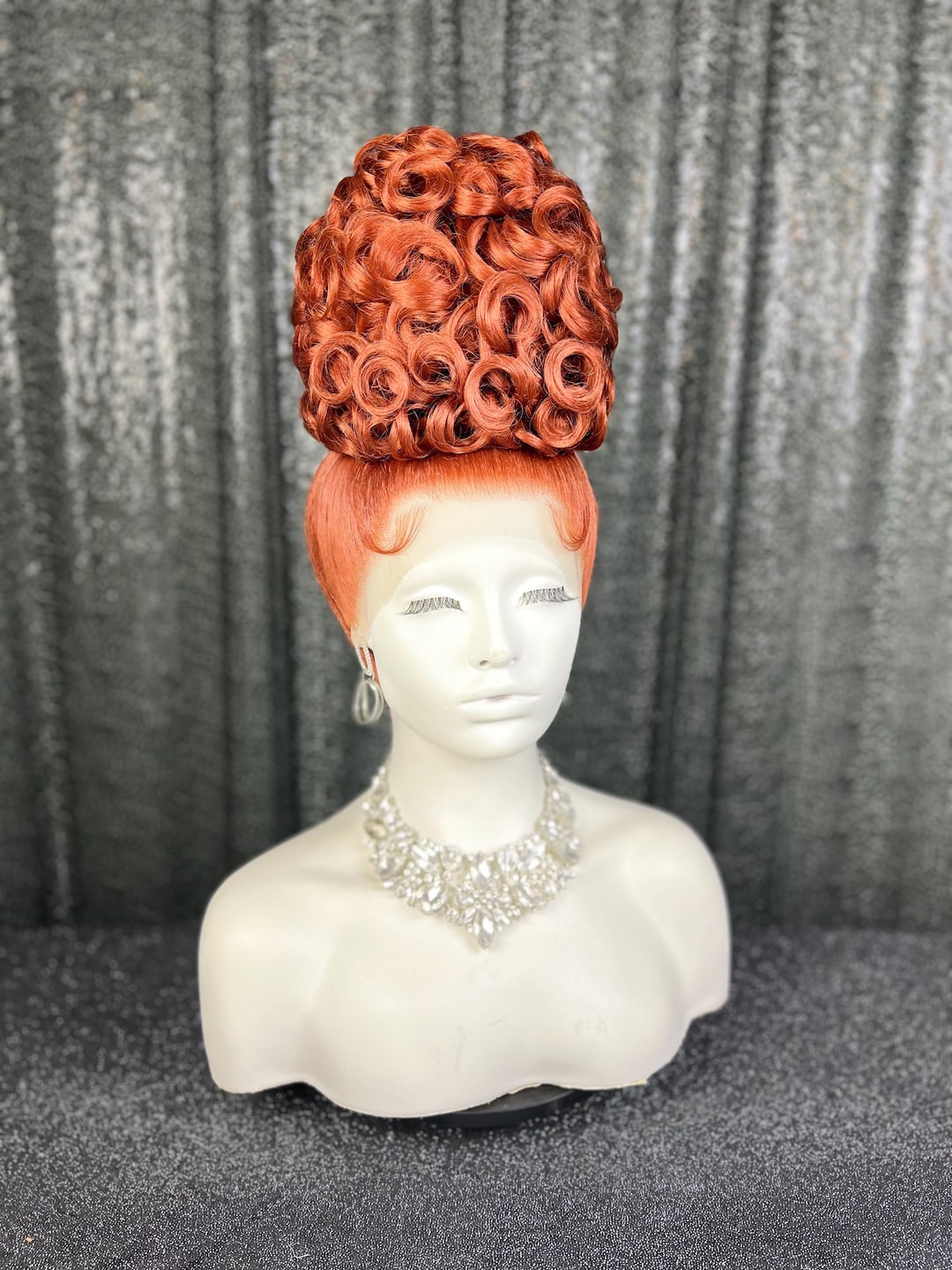 Drag Pageant Updo | High Curly Bun Styled Lace Front Drag Queen Wig ...