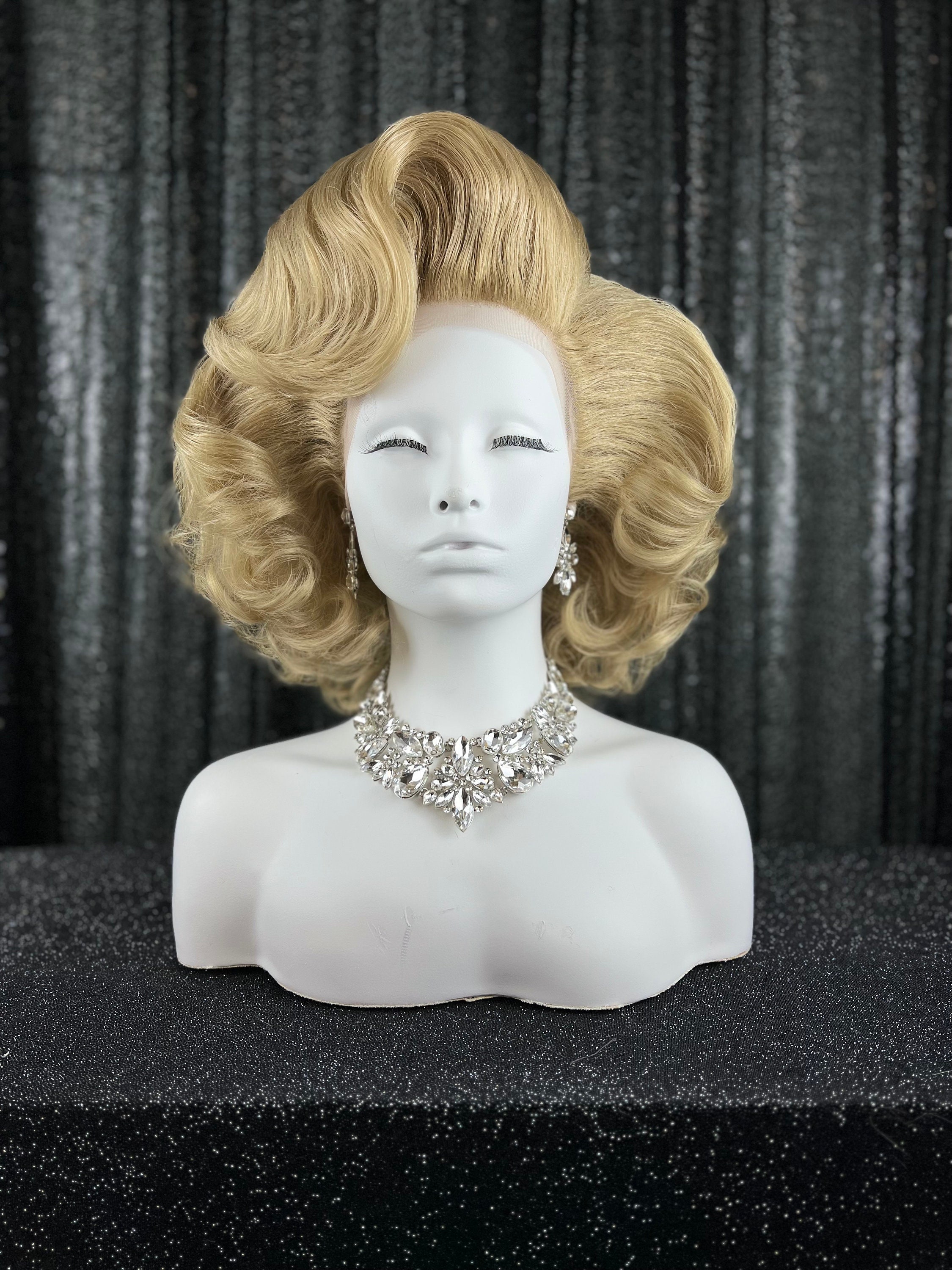 Vintage Hollywood Hairstyle | Styled Lace Front Drag Queen Wig | 1950’s ...
