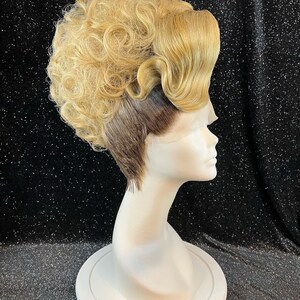 Big Curly Updo With Sculpted Bang Styled Lace Front Drag Queen Wig ...