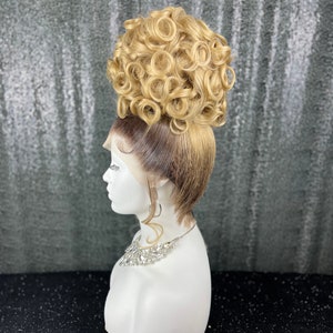 Drag Pageant Updo High Curly Bun Styled Lace Front Drag Queen Wig ...