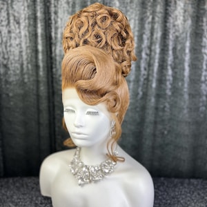 Drag Pageant Updo | High Curly Bun With Bang | Styled Lace Front Drag ...
