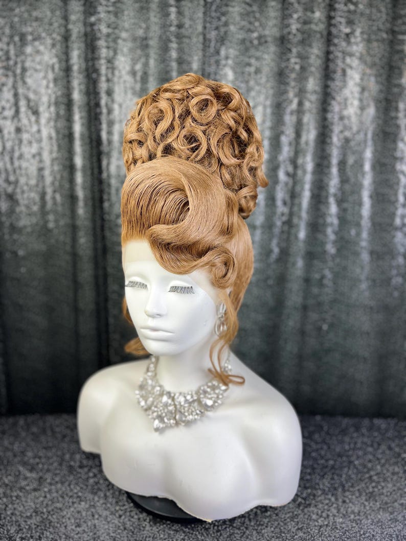 Drag Pageant Updo | High Curly Bun With Bang | Styled Lace Front Drag ...