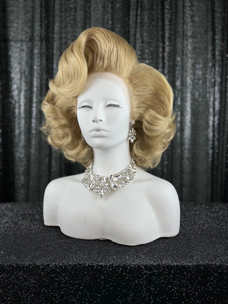 Vintage Hollywood Hairstyle | Styled Lace Front Drag Queen Wig | 1950’s ...