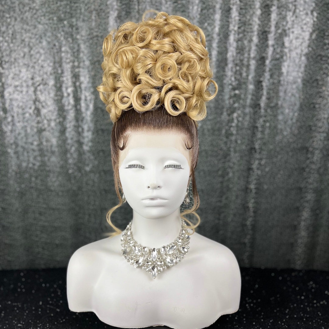 Drag Pageant Updo High Curly Bun Styled Lace Front Drag Queen Wig ...