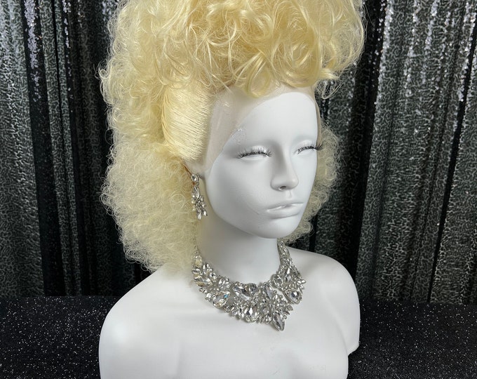 Curly Poodle Hairstyle Single Wig Synthetic Custom Wig Styled Lace ...